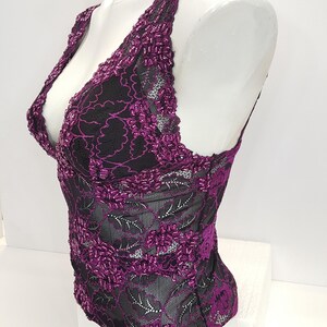 Hand-beaded Lace Top With Sequins in Purple and Black Color. - Etsy