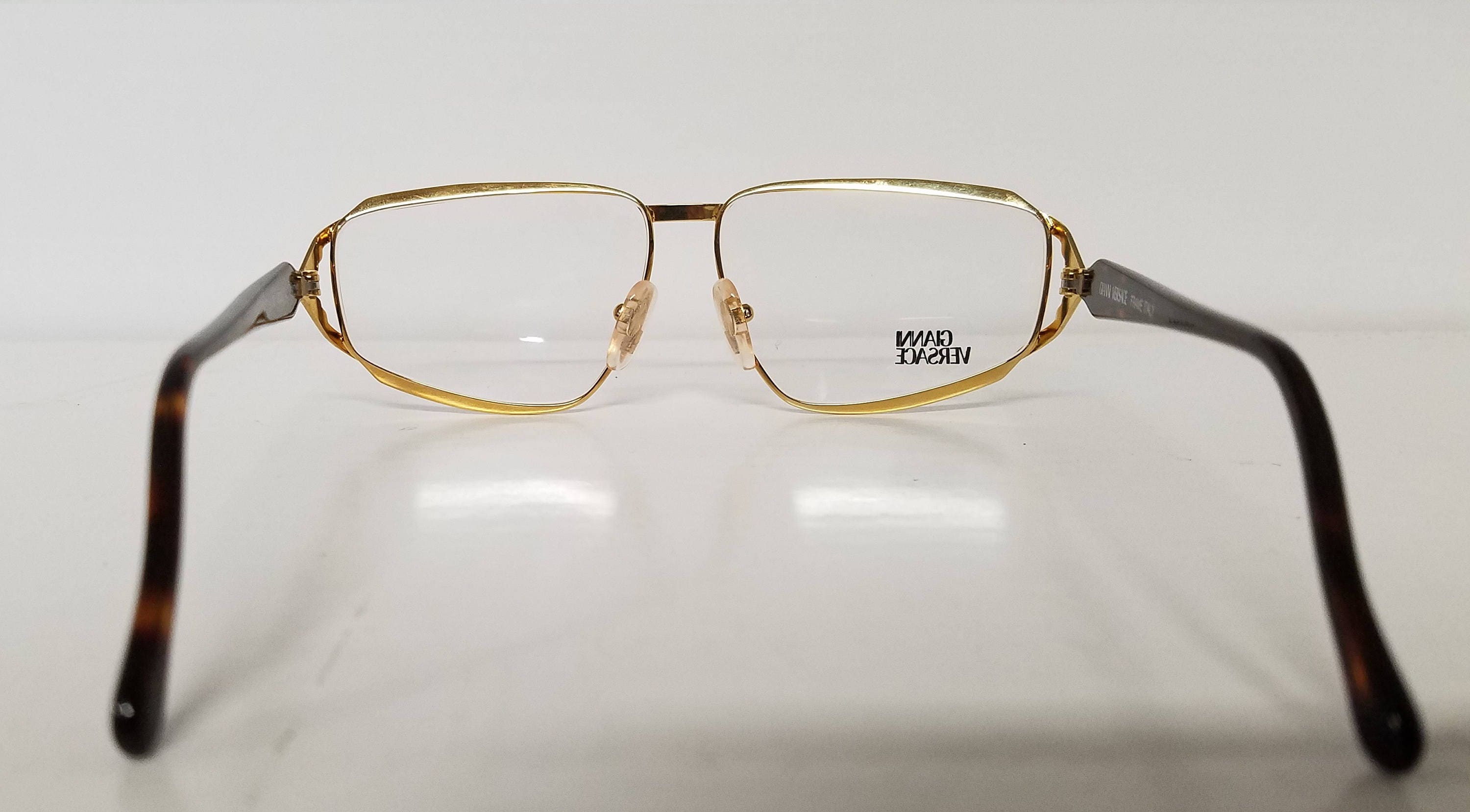Original Vintage GIANNI VERSACE Gold Metal Rxable Frames Mod V23 Made ...