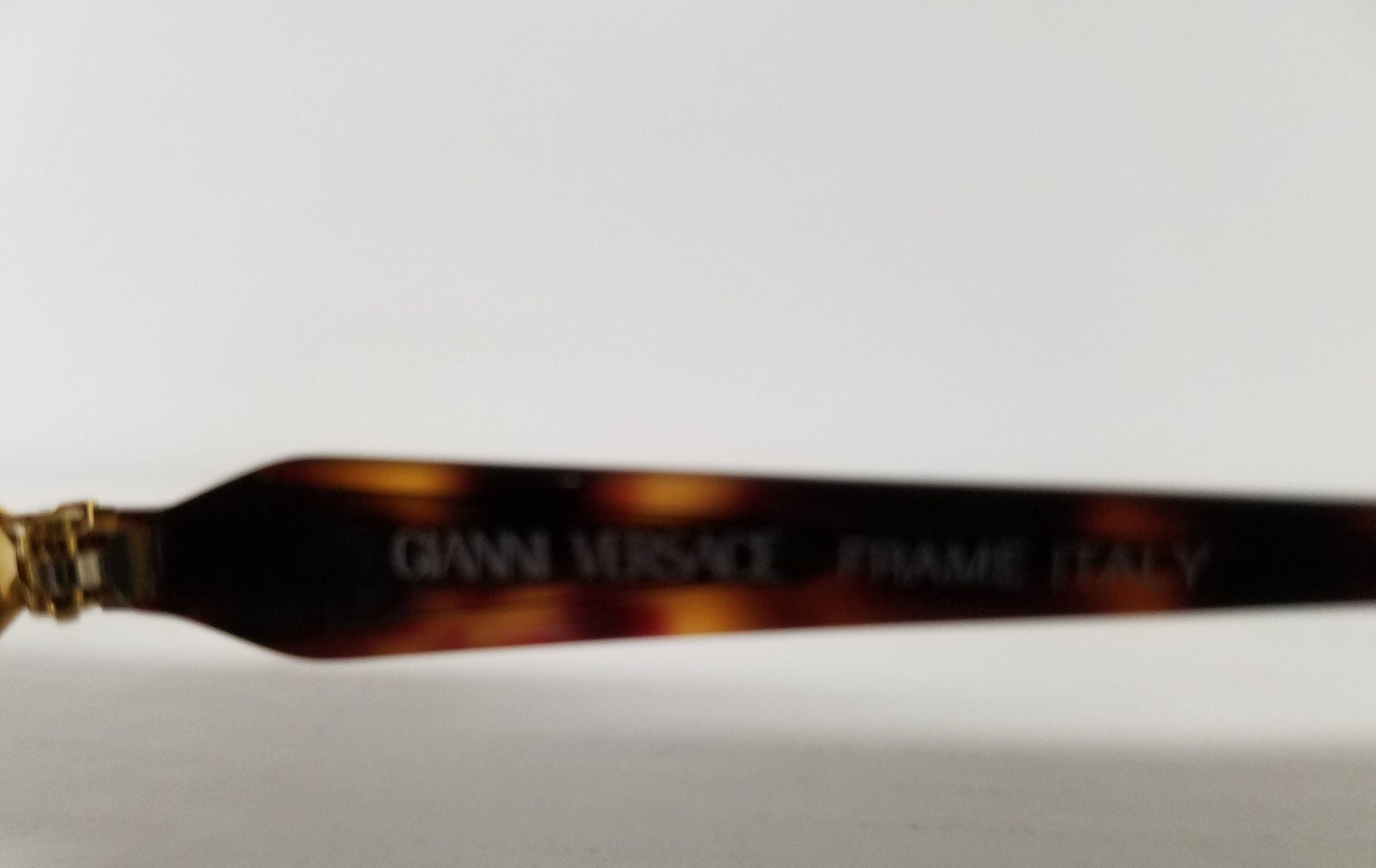 Original Vintage GIANNI VERSACE Gold Metal Rxable Frames Mod V23 Made ...