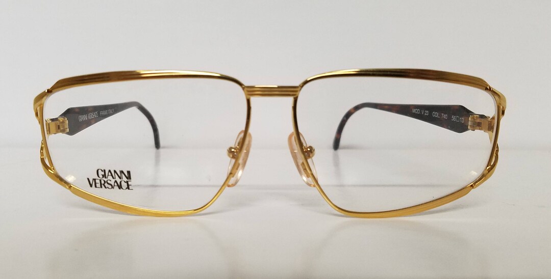 Original Vintage GIANNI VERSACE Gold Metal Rxable Frames Mod V23 Made ...