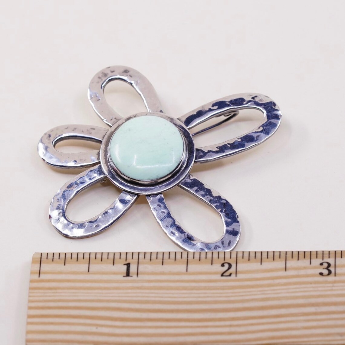 Vintage Sterling Silver Handmade Brooch Hammered 925 Silver - Etsy