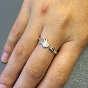 Vintage Sterling (010345) Silver Handmade Ring, Engraved "love" 925 ...