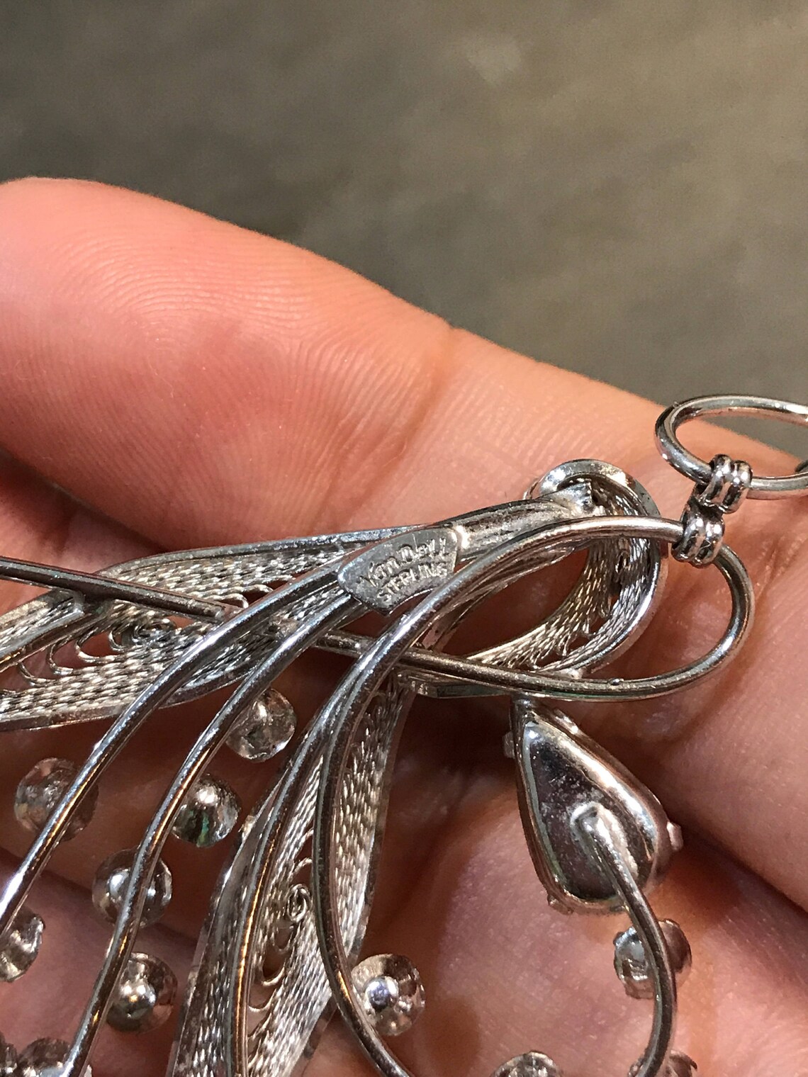 16 2mm Vintage sterling silver nugget link chain with | Etsy