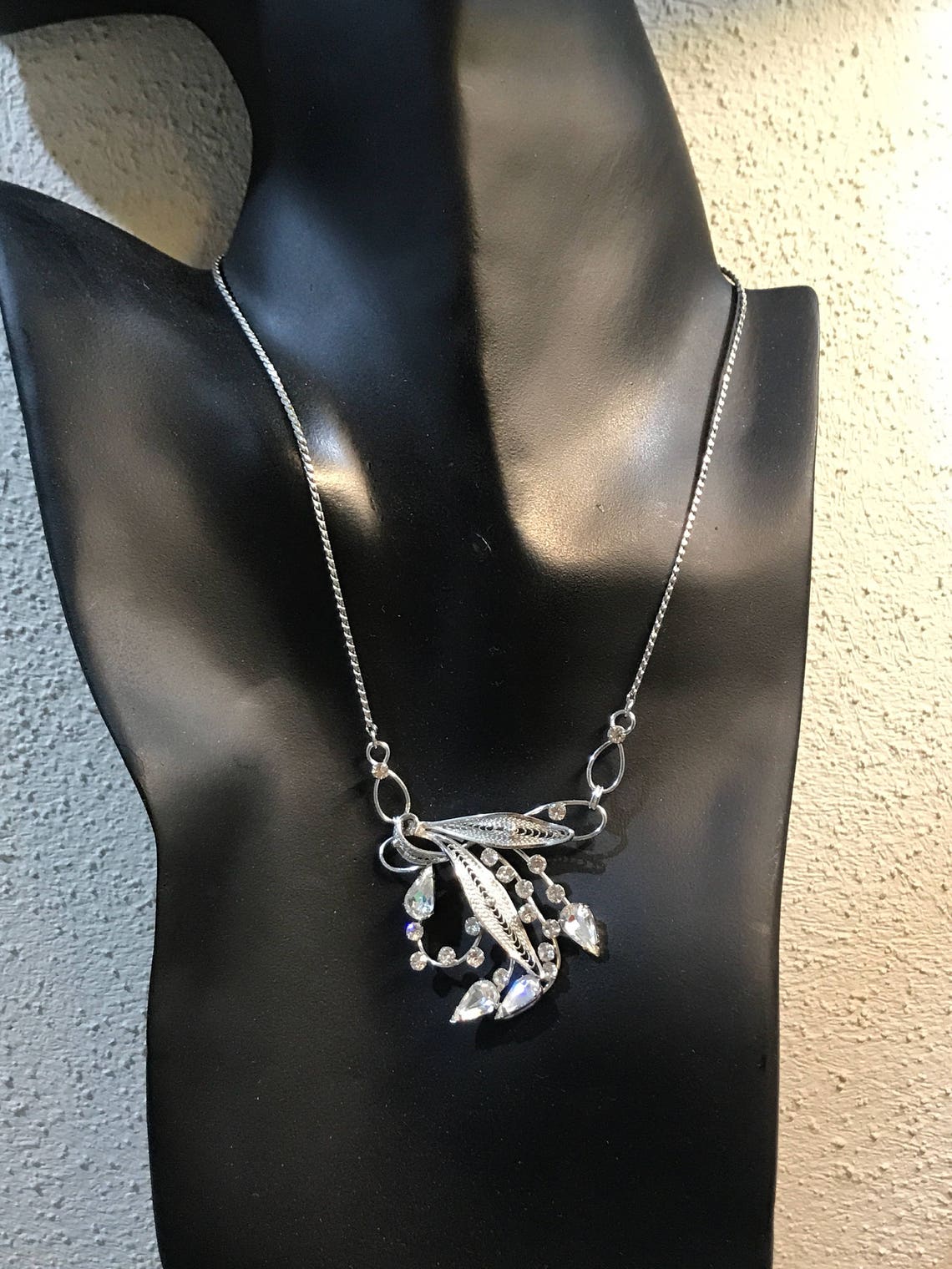 16 2mm Vintage sterling silver nugget link chain with | Etsy