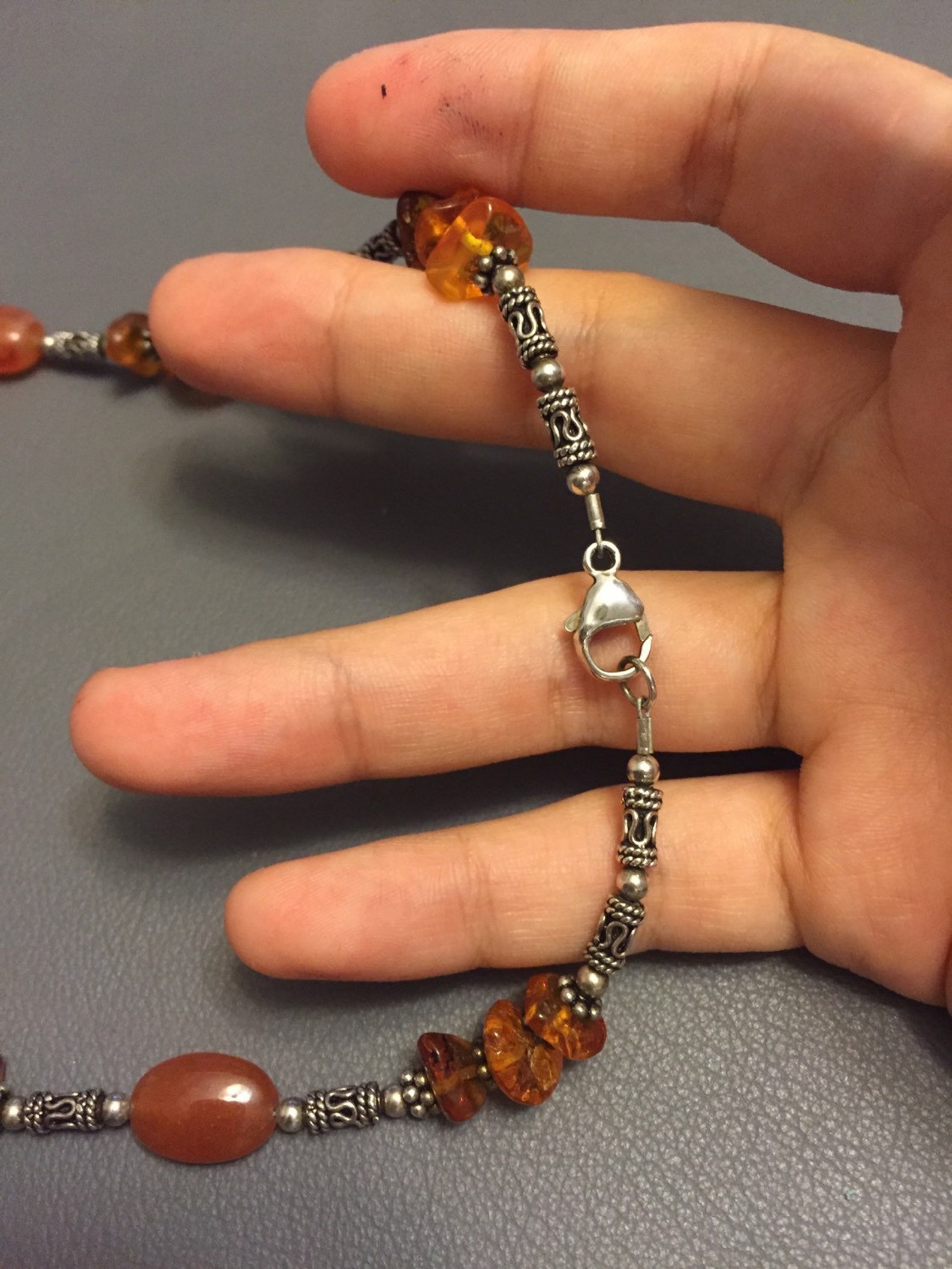 20 Vintage sterling silver handmade necklace oxidized | Etsy