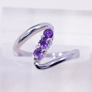 Size 7.25, Vintage Sterling Silver Handmade Ring, Wavy 925 With ...