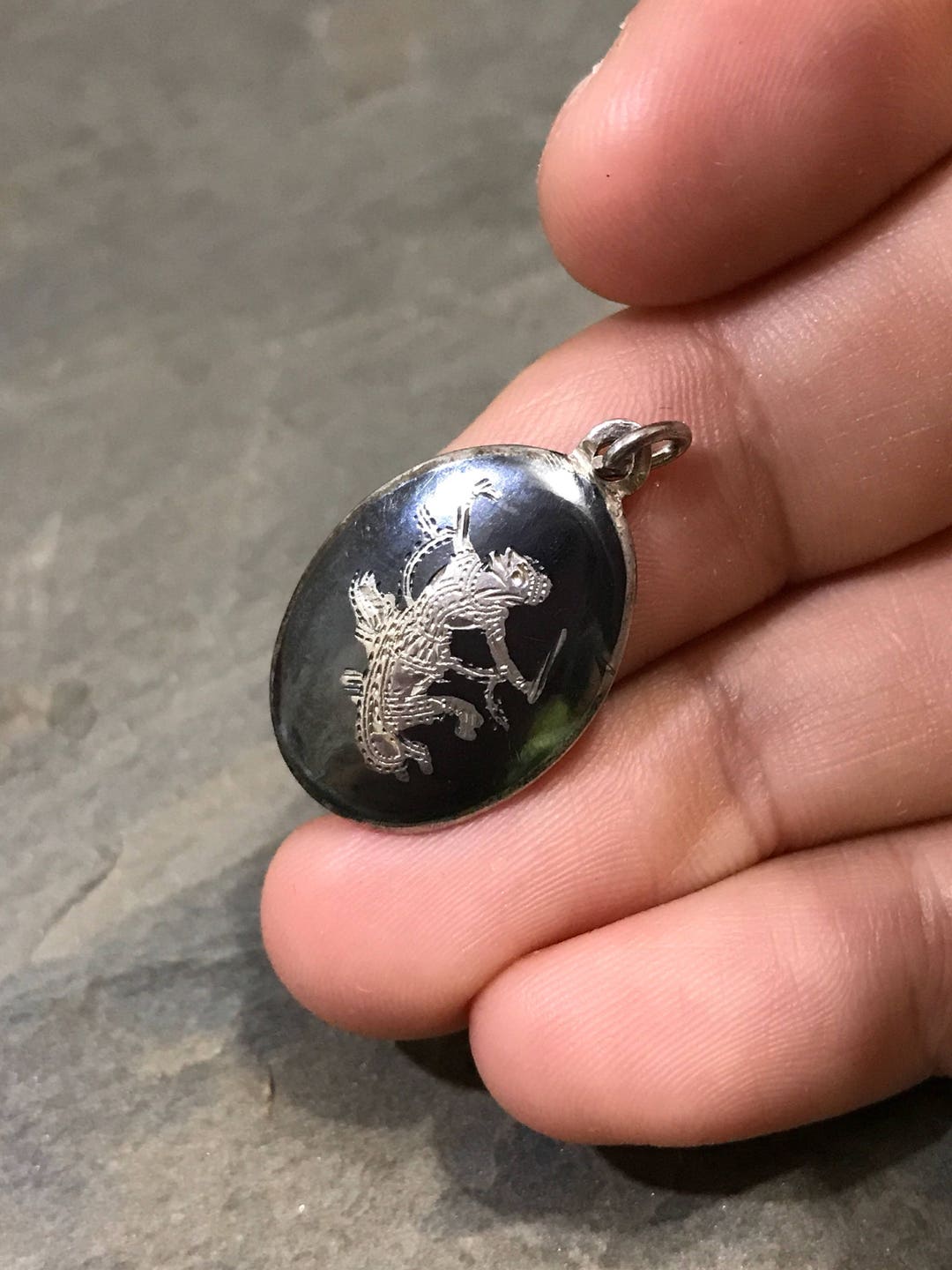 Vintage 020322 Sterling Silver Handmade Pendant, India 925 Silver SIAM ...