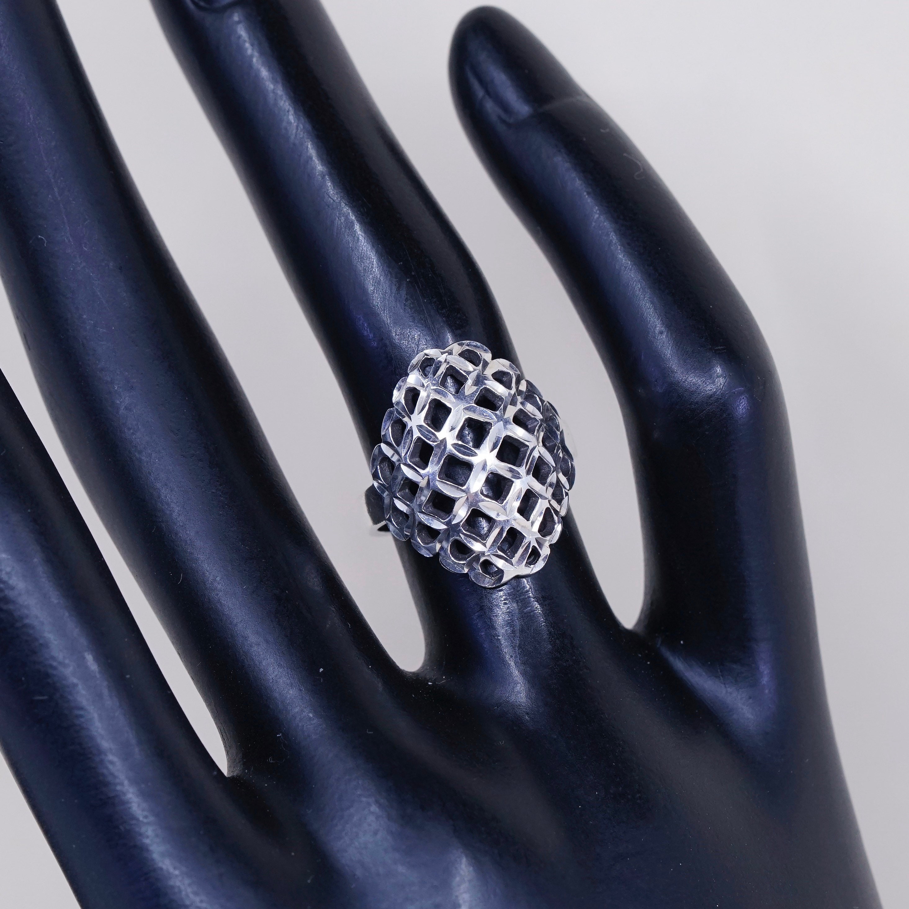 Size 4.5 vintage Sterling silver handmade ring 925 band with | Etsy