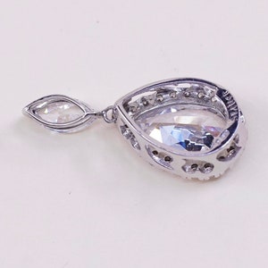 Vintage 021394 Stauer Clear Diamondaura Pendant Necklace 5.8 Tcw .925 ...