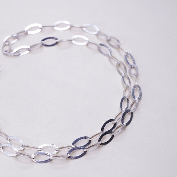 30”, 8mm, Vintage KA 1772 sterling silver flatten tex… - Gem