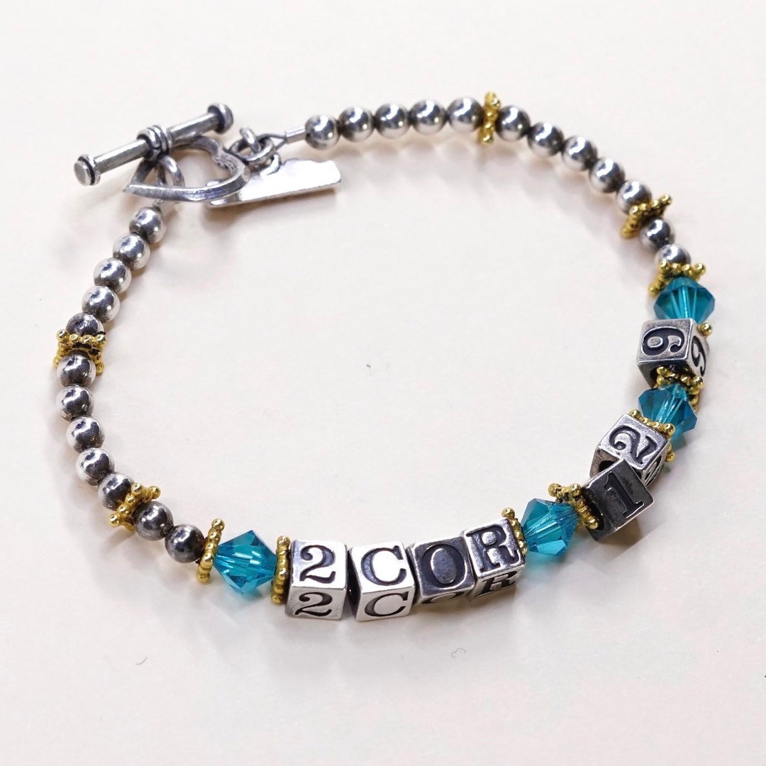 6.75", Vintage (030593) BIRTHVERSE 2cor Sterling Silver Bracelet Has ...