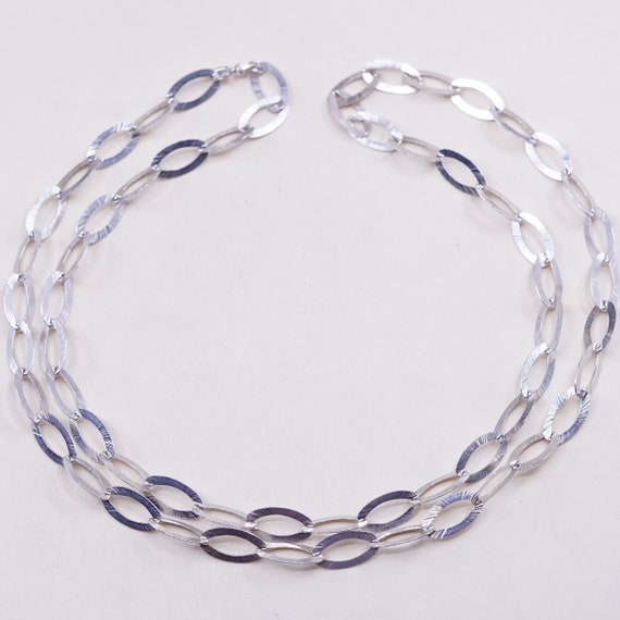 30”, 8mm, Vintage KA 1772 sterling silver flatten tex… - Gem