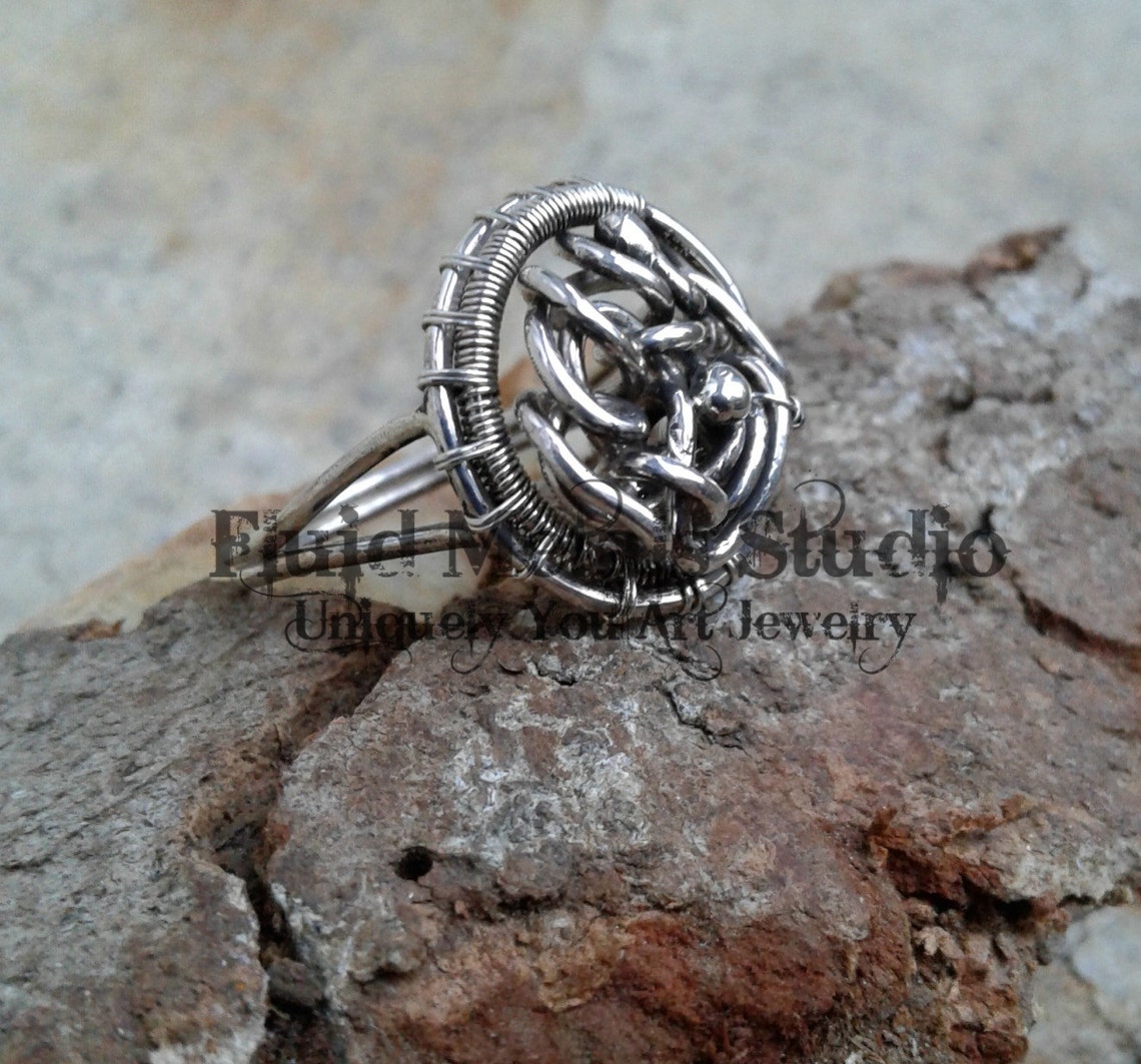 Albatross Sterling Silver Wire Wrap Ring R0101 - Etsy