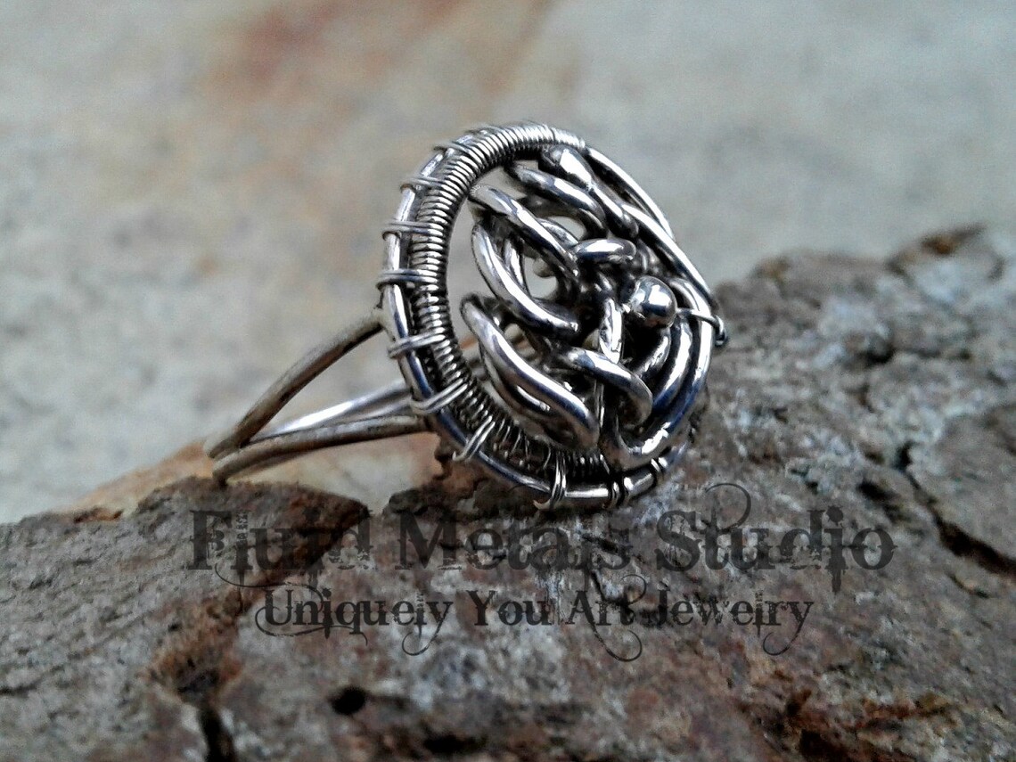 Albatross Sterling Silver Wire Wrap Ring R0101 - Etsy
