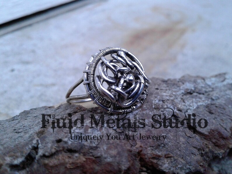 Albatross Sterling Silver Wire Wrap Ring R0101 - Etsy