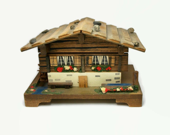 Vintage Cuendet Swiss Musical Movement Alpine Chalet Music Box Plays ...