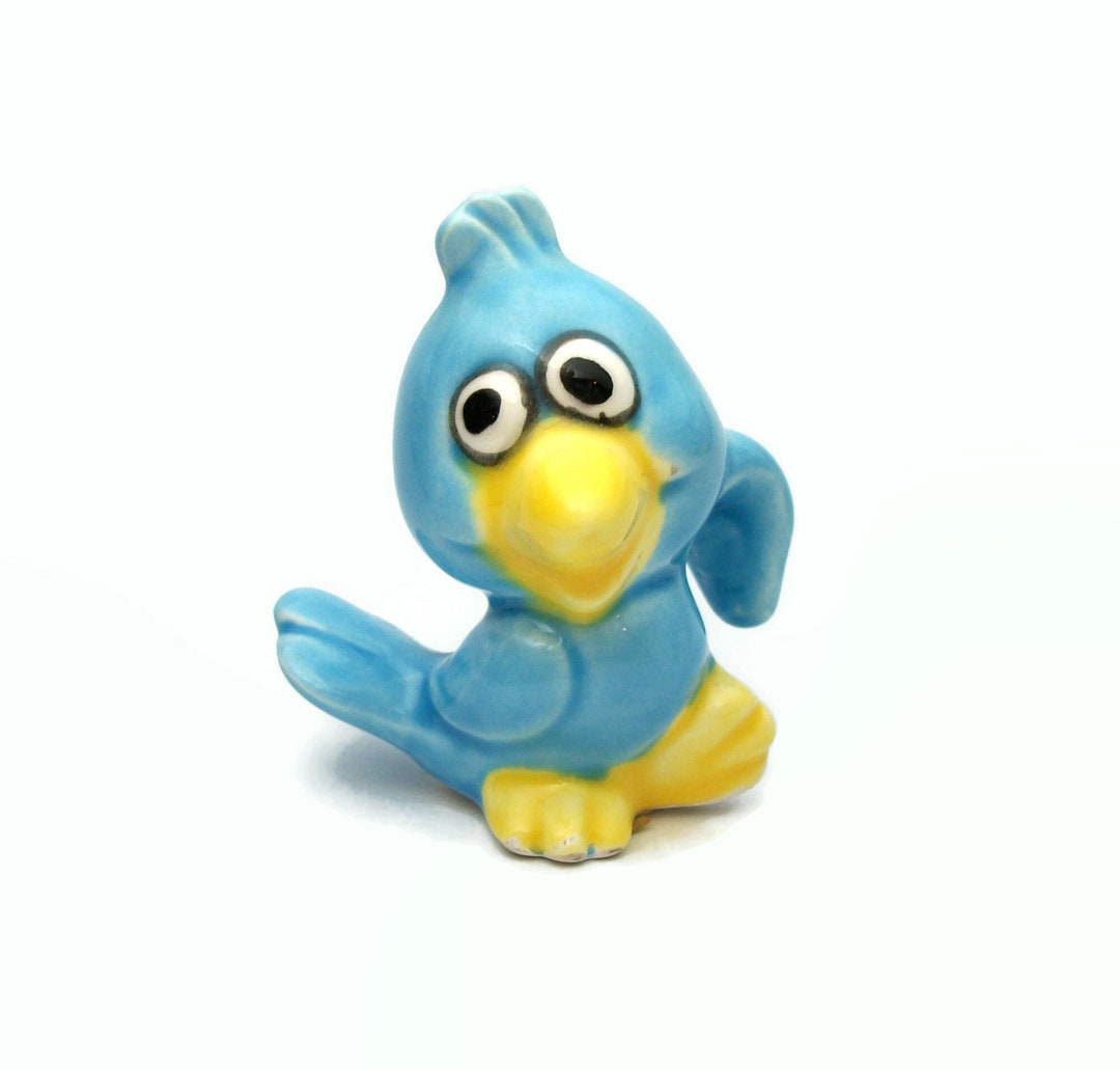 Vintage Porcelain Blue Bird Figurine by Papel Made in Japan Cute ...