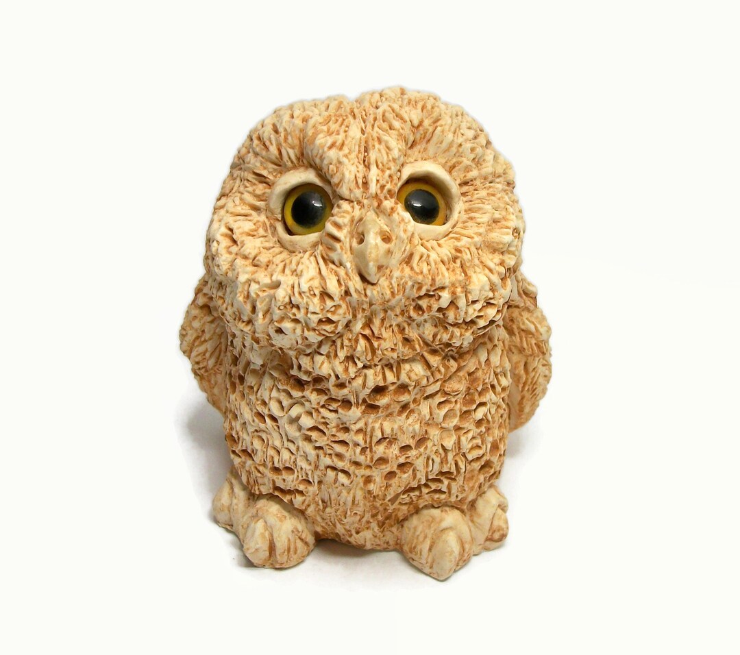 Vintage Stone Critters Baby Owl Figurine 1984 Bird Owlet 1980s 80s ...
