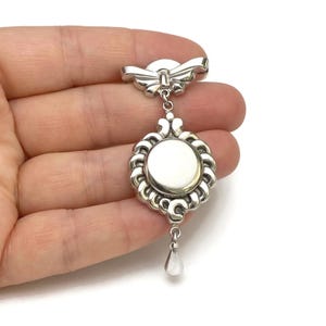 Vintage Monet Silver Locket Brooch Lapel Pin - Etsy