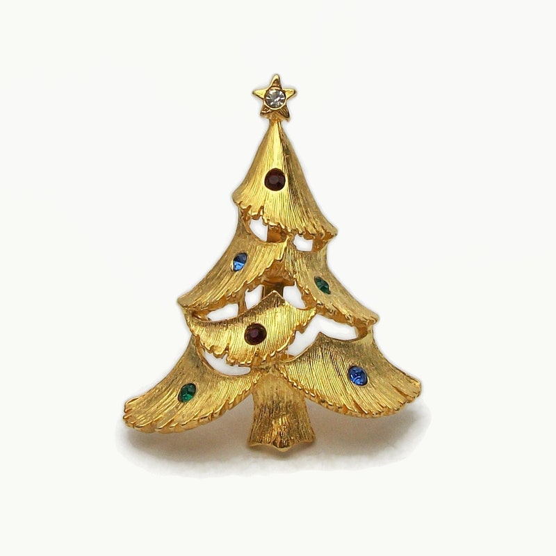 Christmas Tree Brooch - Etsy