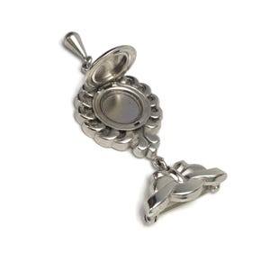 Vintage Monet Silver Locket Brooch Lapel Pin - Etsy