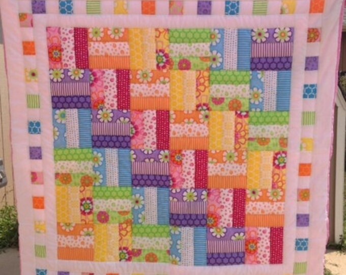 Bright Colors Baby Quilt - Etsy