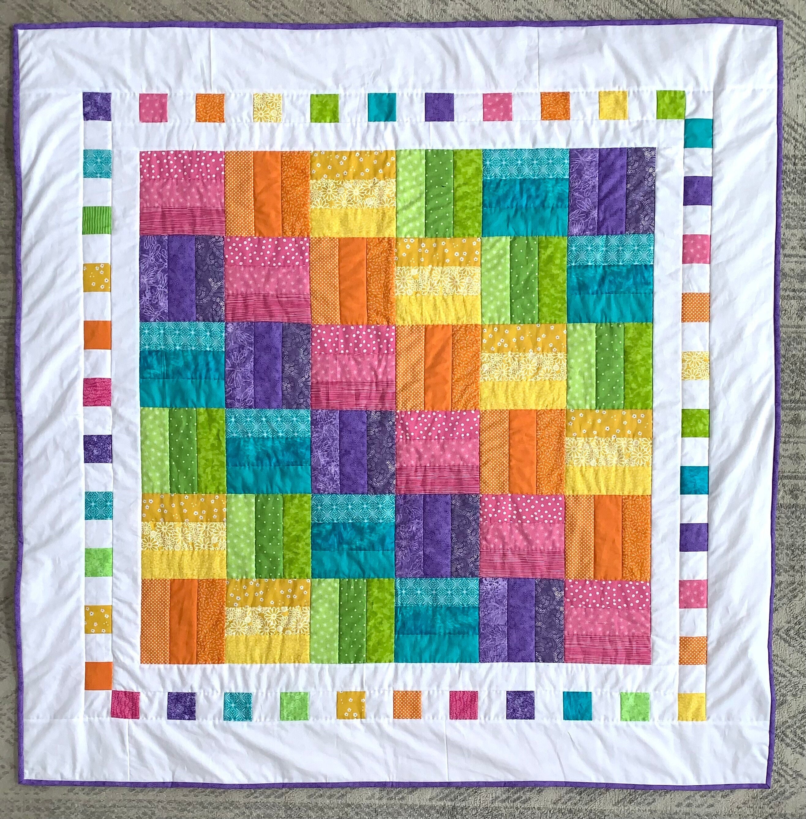 Bright Colors Baby Quilt - Etsy