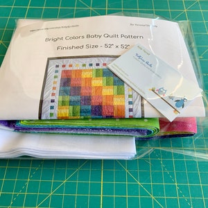 Bright Colors Baby Pre-cut Quilt Kit With Pattern and Fabric - Includes ...