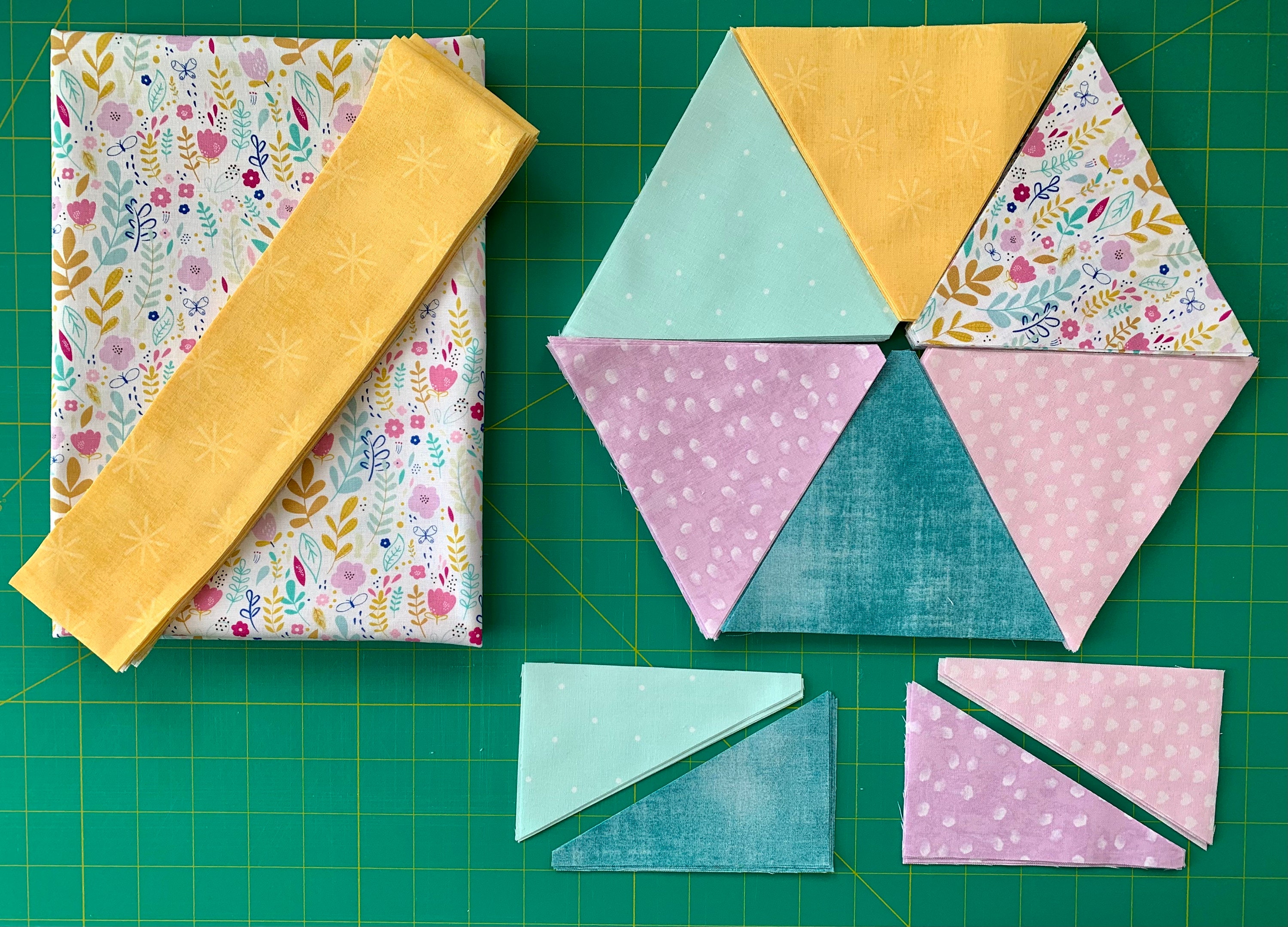 Triangle Baby Pre-cut Quilt Kit With Pattern and Fabric - Includes ...