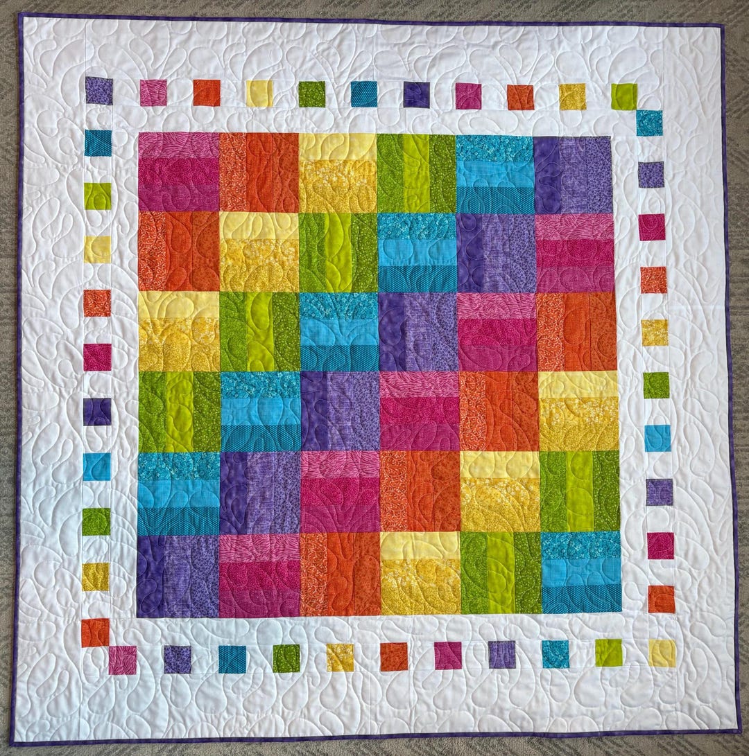 Bright Colors Baby Pre-cut Quilt Kit With Pattern and Fabric - Includes ...