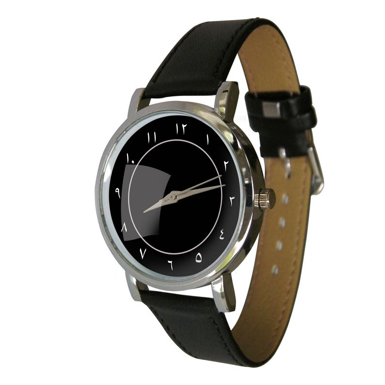 Black Arabic Number design watch. shows Arabic numerals in a - Etsy.de