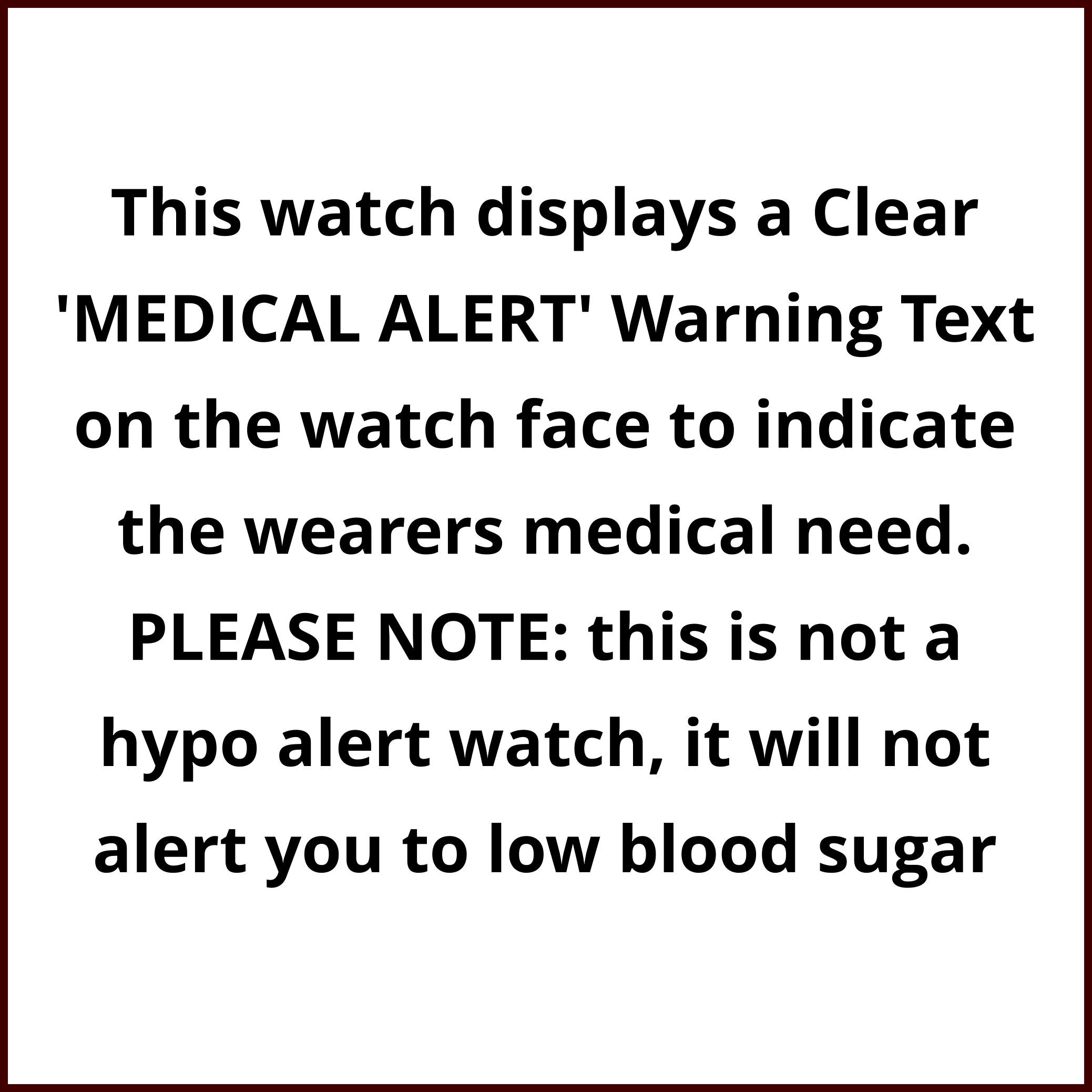 Medical Alert Watch Diabetic. Medical Alert Medication. Adult - Etsy UK