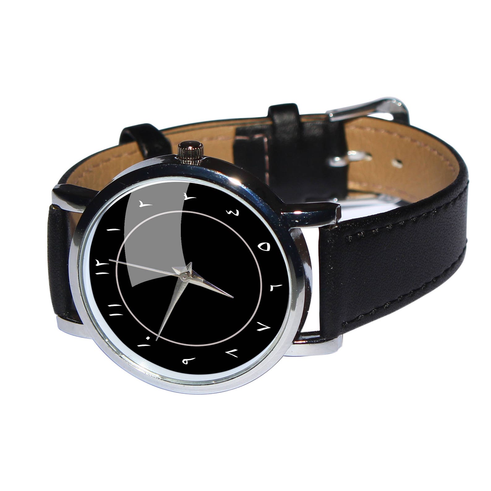 Black Arabic Number design watch. shows Arabic numerals in a - Etsy.de