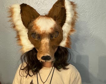PREMADE Punk Grey Wolf, Dog Therian Style Mask, Animal, Costume, Furry ...
