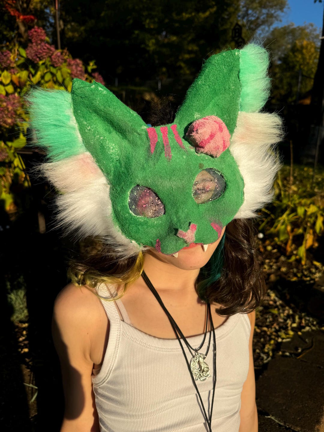 Therian Zombie Cat Mask - Etsy