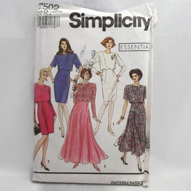 Sewing & Fiber Simplicity Pattern 7502 Misses Flare and Slim Dresses ...