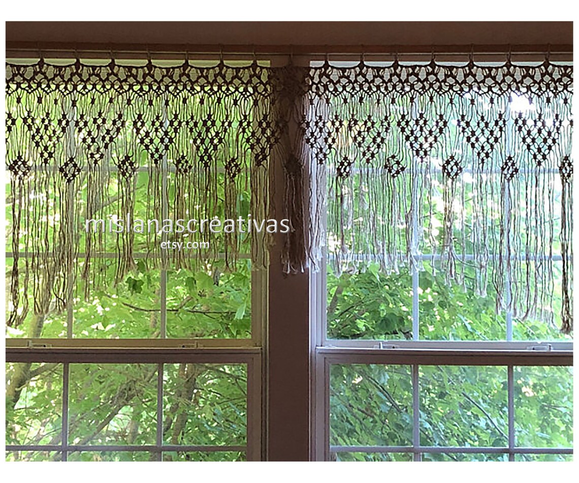 Macrame Curtain. Window Curtain. Macrame Wall Art. Macrame - Etsy