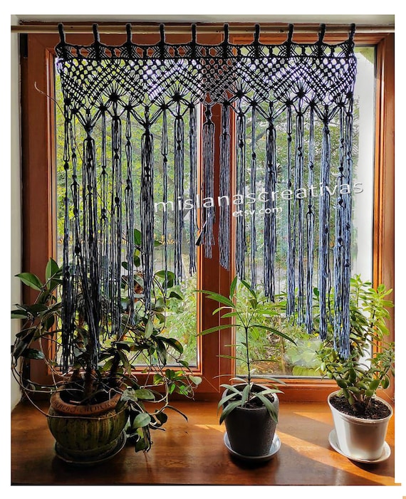 Macrame Curtain. Macrame Wall Art.macrame Wall Hanging.window - Etsy Canada