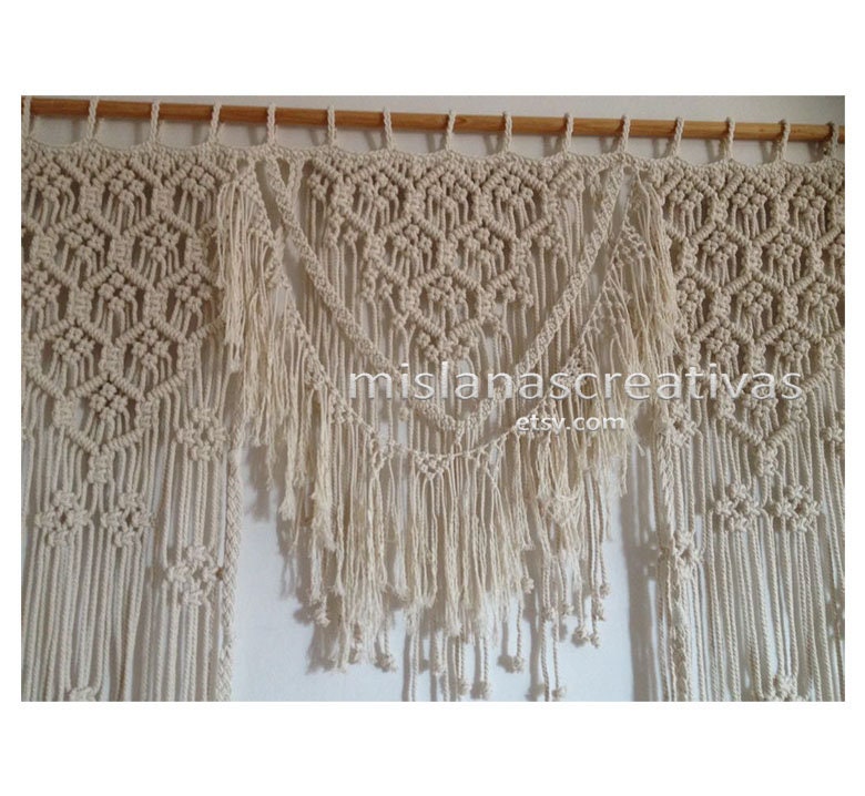 Macrame CurtainLarge macrame Macrame wall art macrame | Etsy