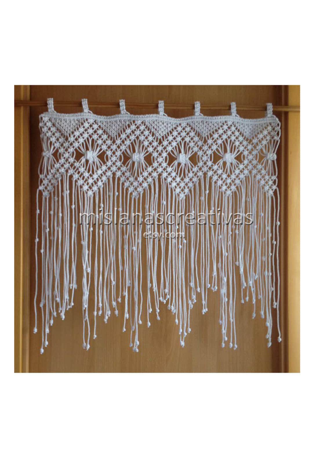 Window Curtain. Macrame Curtain. Macrame Wall Art.macrame Wall Hanging ...