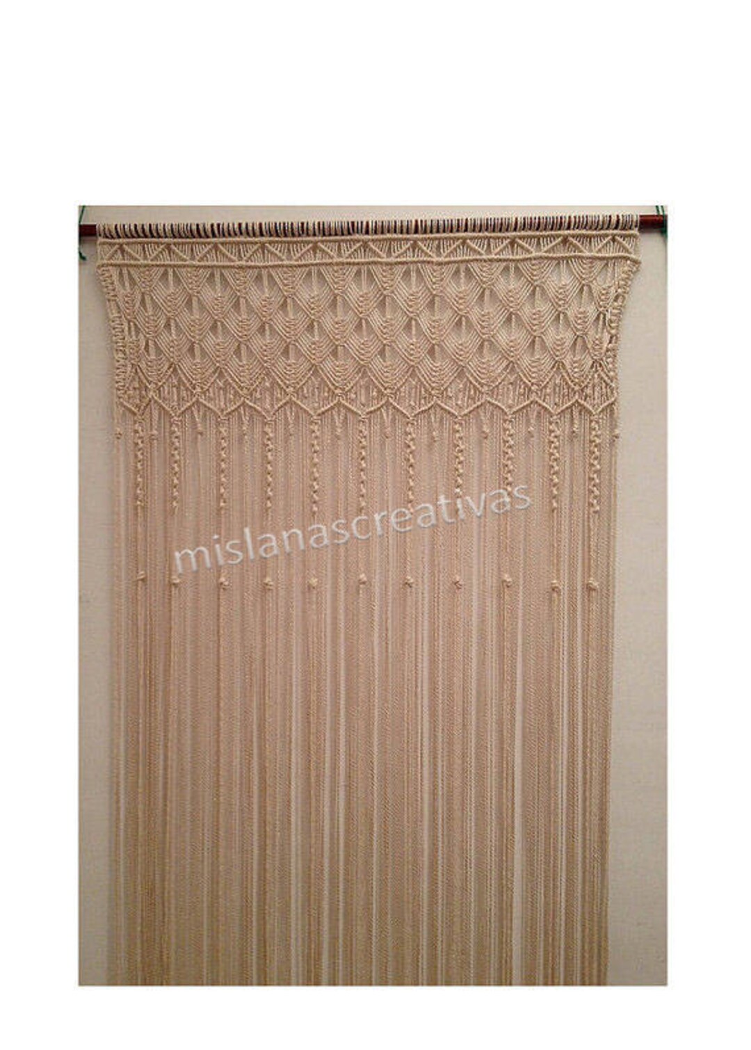 Macrame Curtain. Ecru Macrame Curtain. Doorway Curtain, Cotton Cord - Etsy