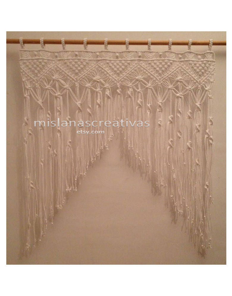 Macrame Curtain. Macrame wall art.Macrame Wall Hanging.Window | Etsy