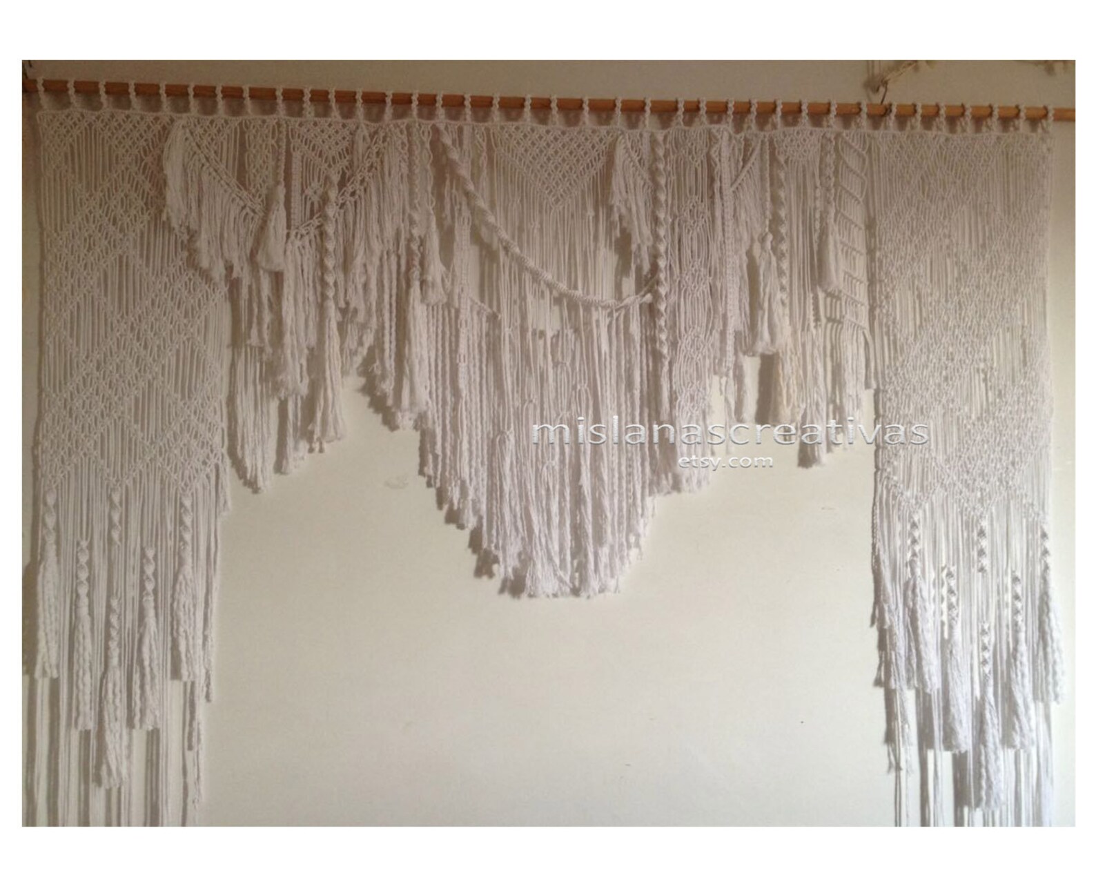 Macrame artwedding macrame Banner Macrame Macrame Curtain. | Etsy