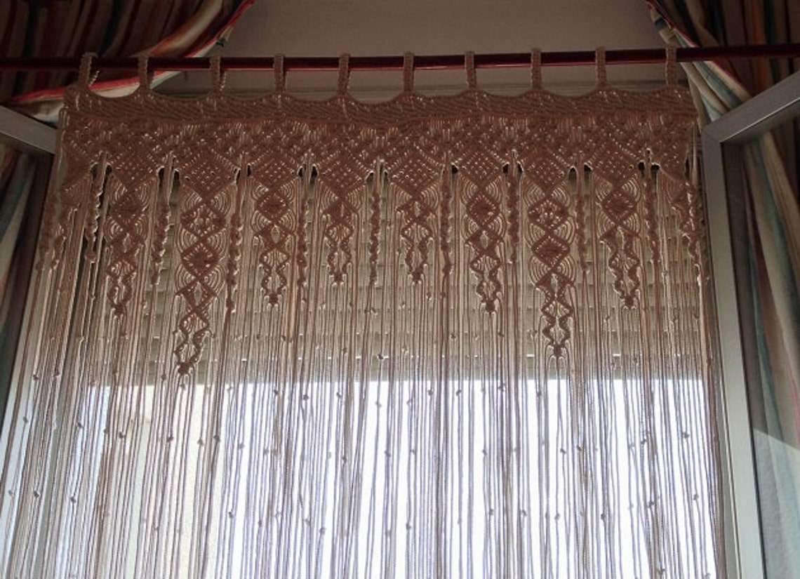 Macrame Curtain Large Macrame Macrame Fiber Art Macrame - Etsy