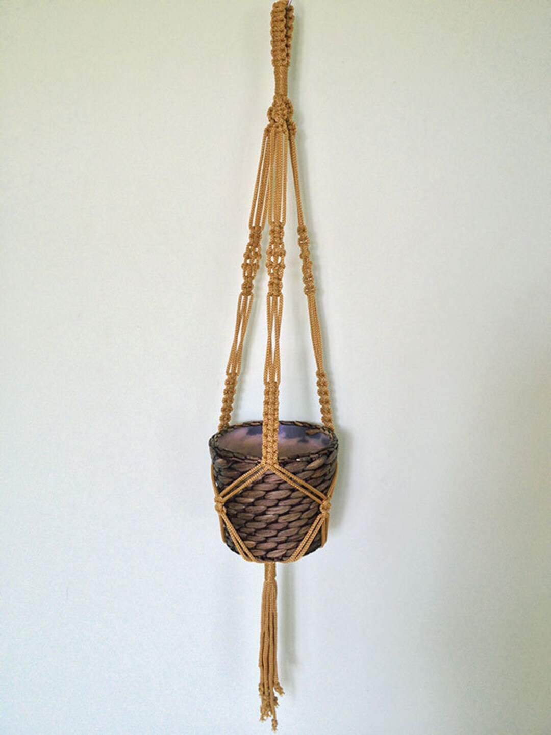 Macrame Plant Hanger, Hanging Basket,home Décor - Cinnamon - 24 Inches ...