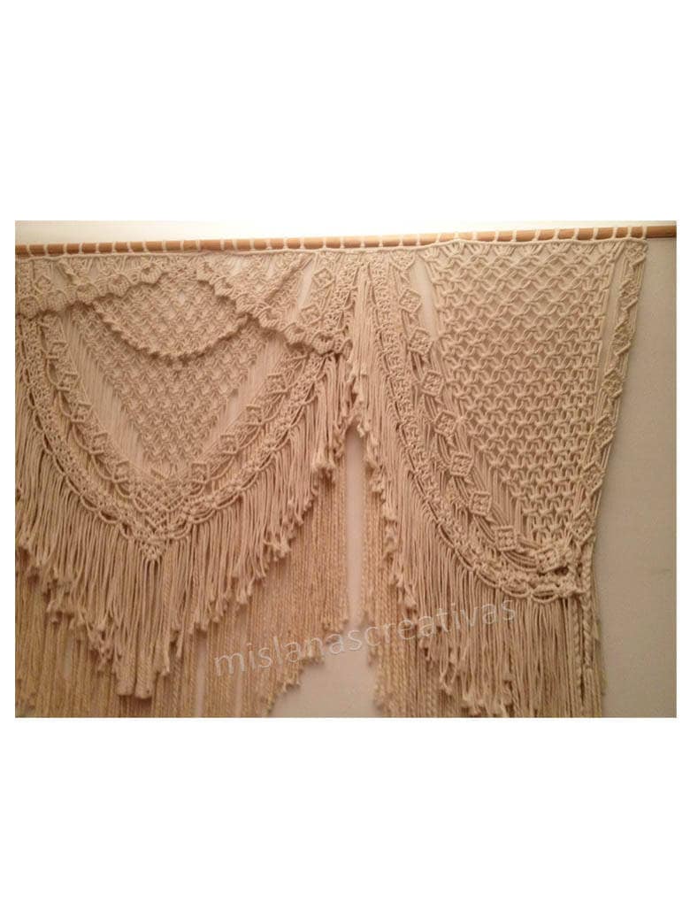 Macrame CurtainMacrame fiber art Large macrame Macrame | Etsy
