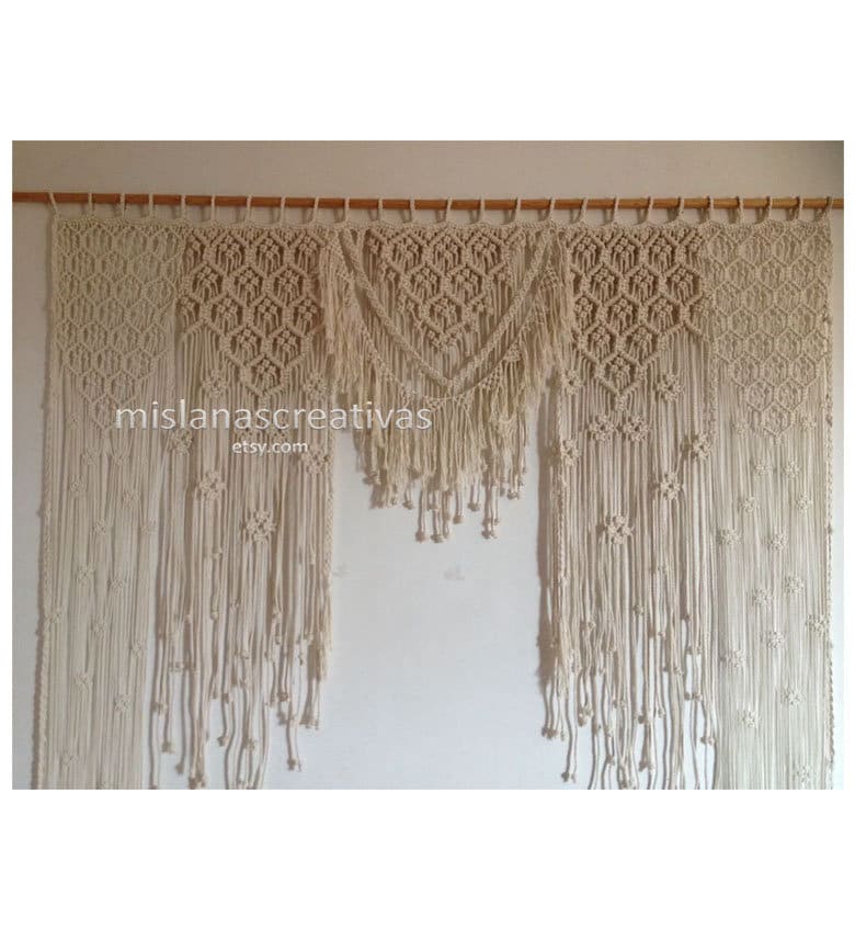 Macrame CurtainLarge macrame Macrame wall art macrame | Etsy
