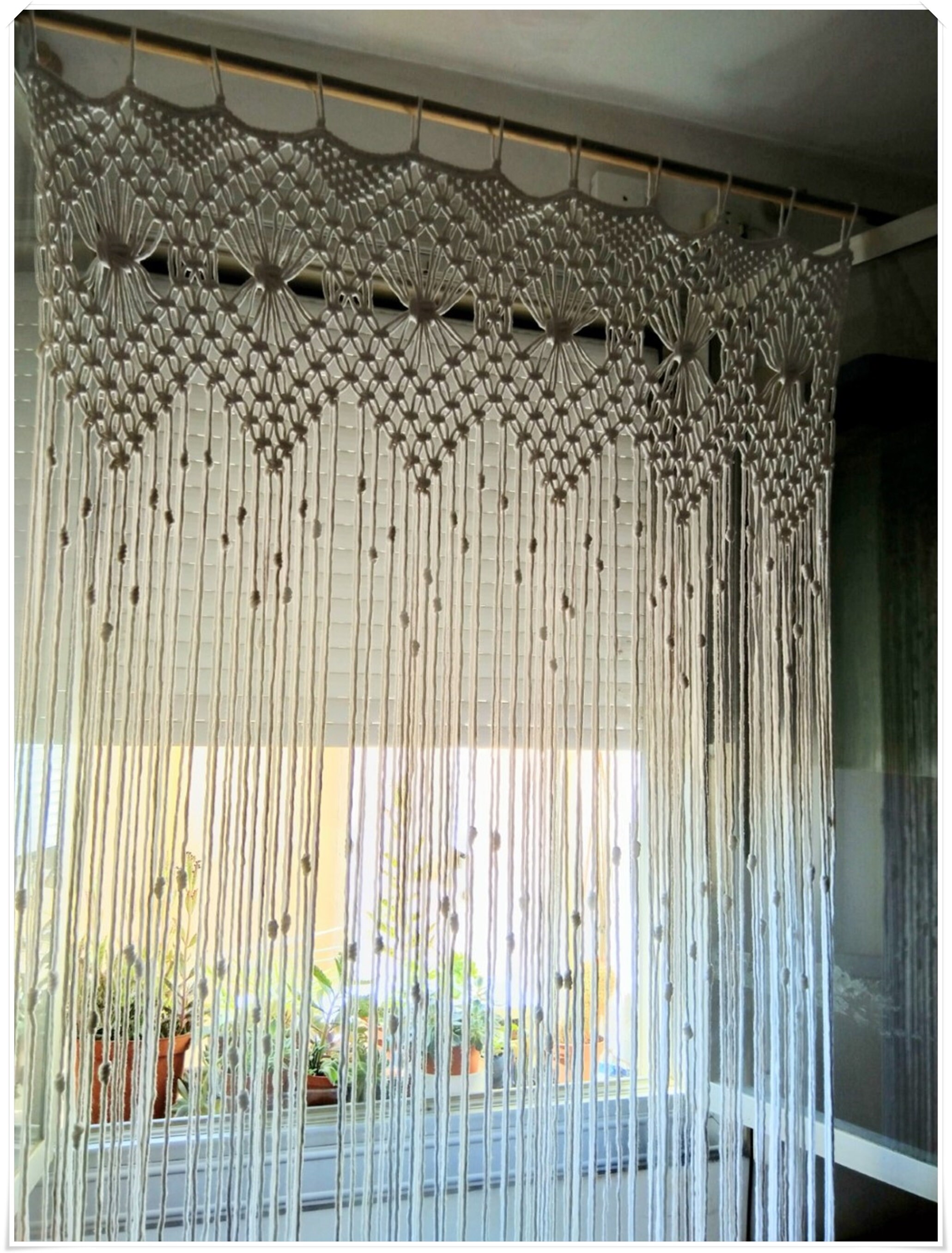 Macrame Curtain.window Curtain.macrame Wall Art. Macrame Wall - Etsy India