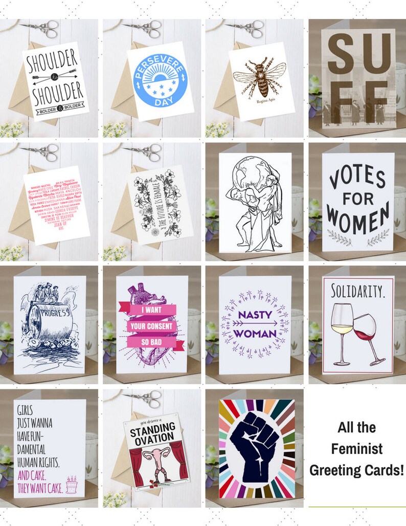 Feminist Greeting Card: Standing Ovation! Congratulations or Support ...