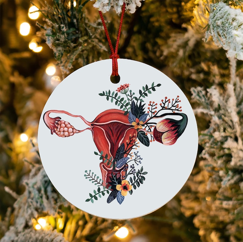 Uterus Christmas Ornament Feminism Feminist Uterus Art Endo - Etsy